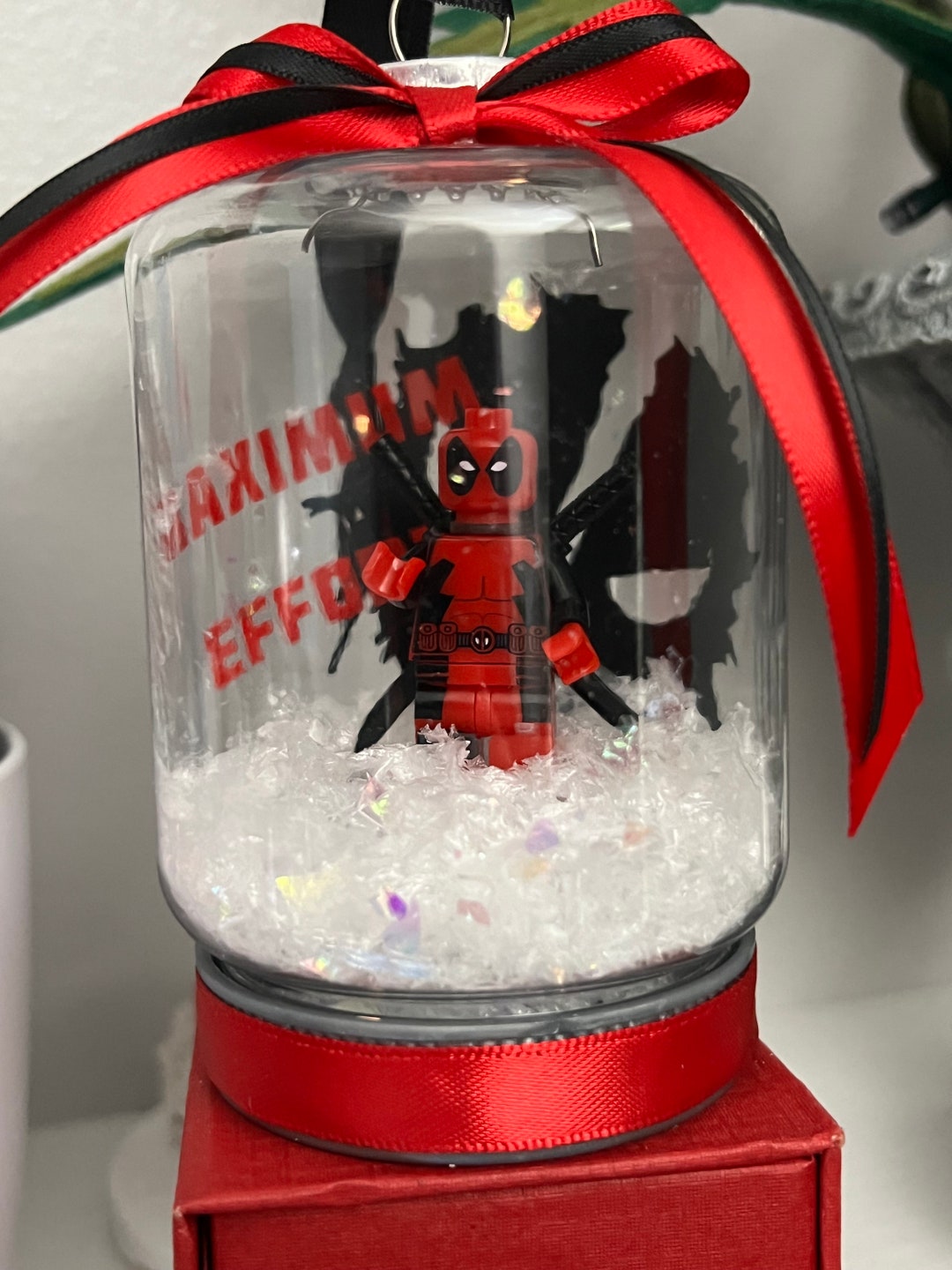 Deadpool Inspired Building Block Ornament - Etsy