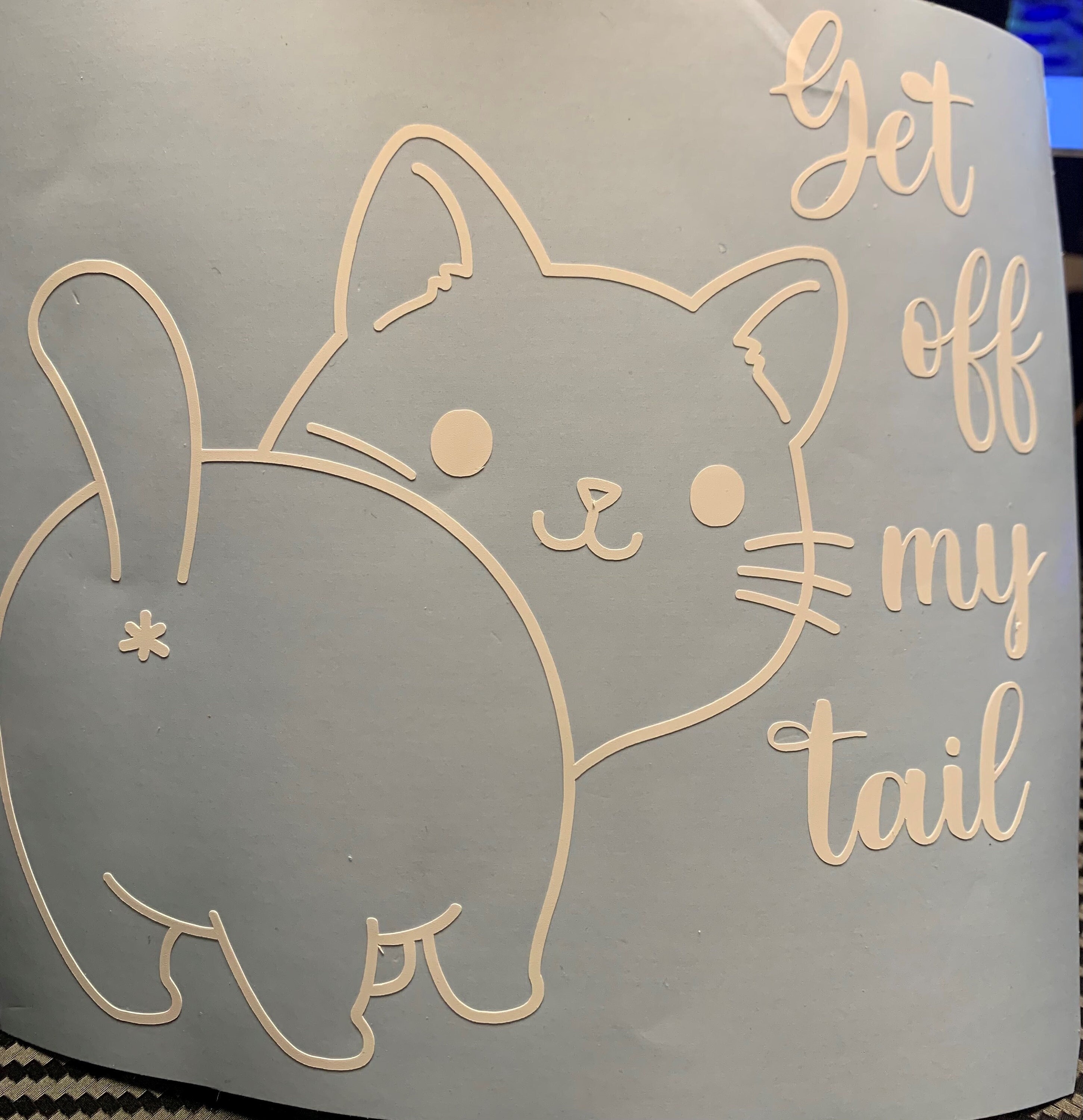 Get Off My Tail car decal | Etsy