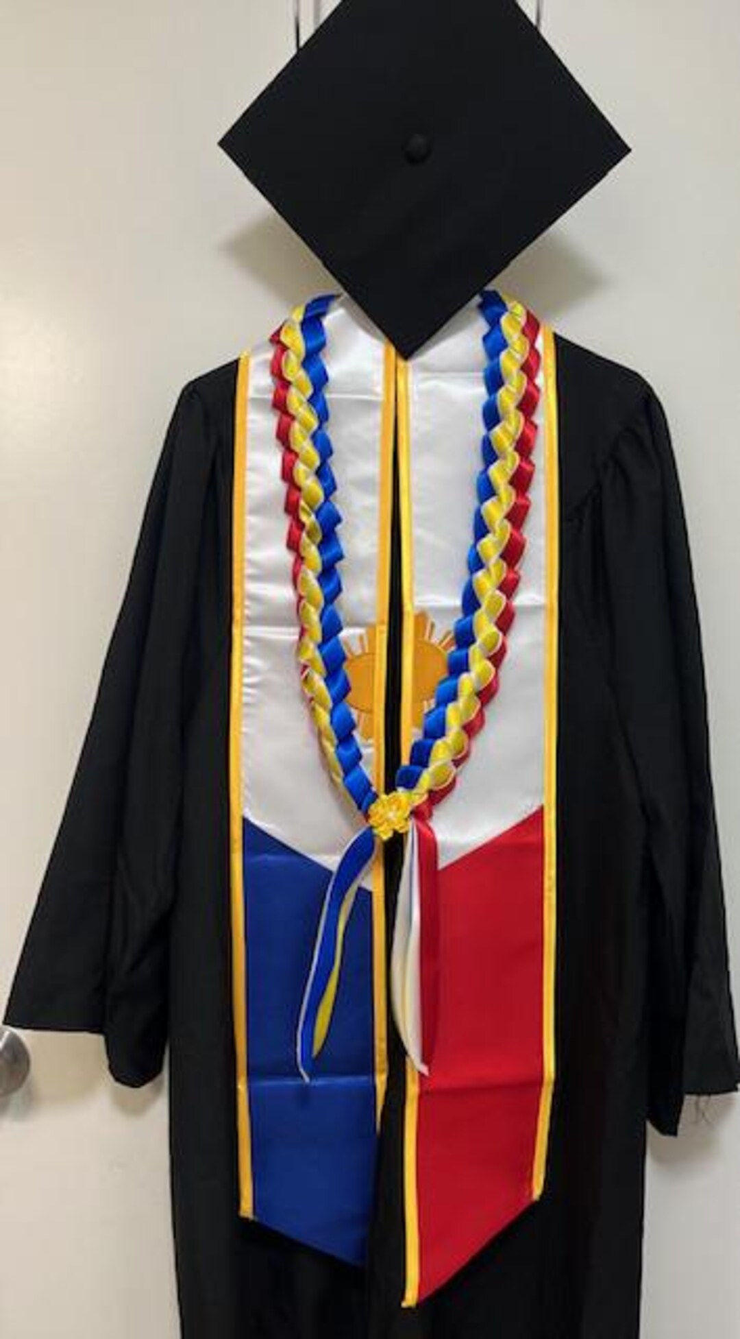 Embroidered Philippines Graduation Stole/sash AND Graduation Ribbon Lei ...