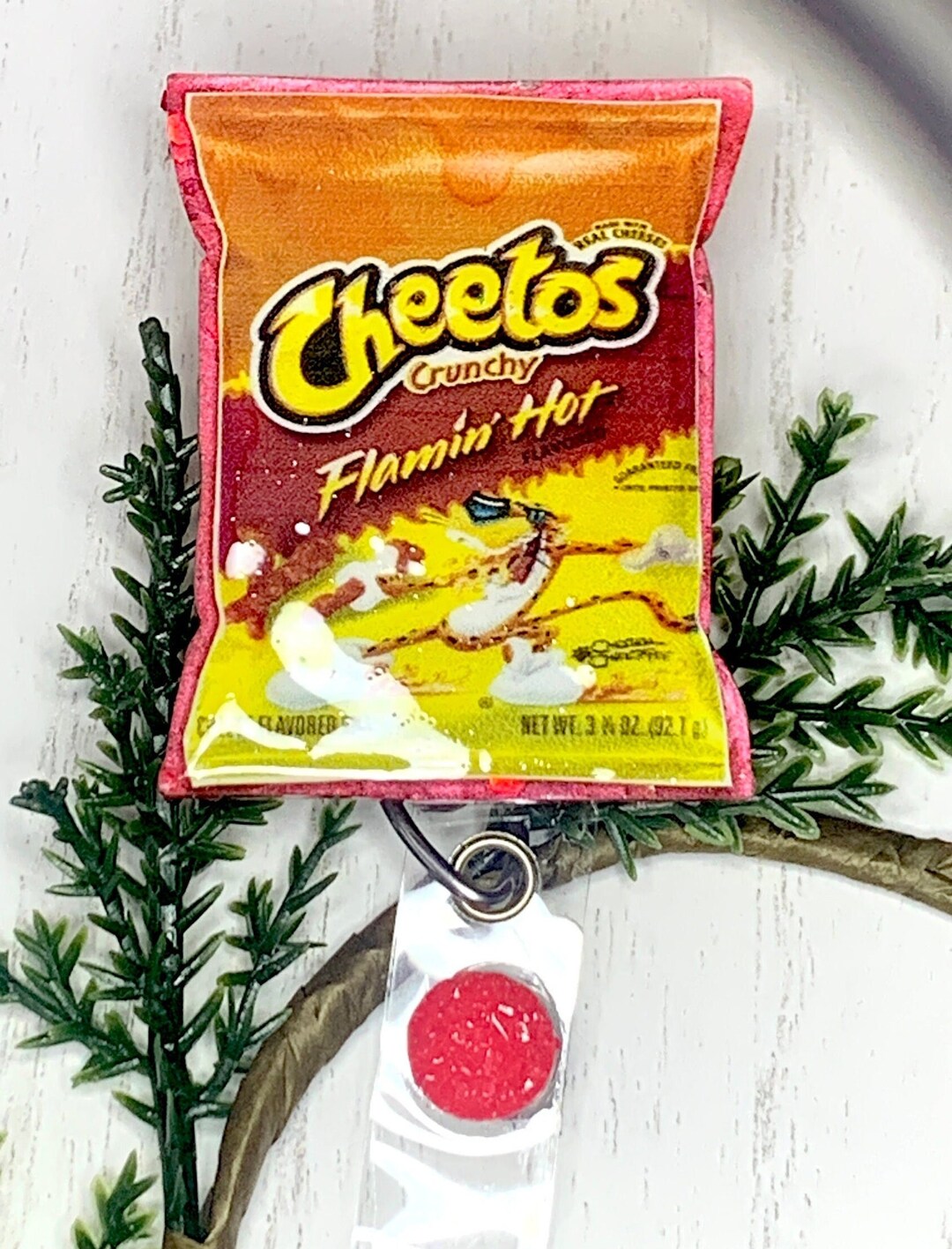 Chip Bag Badge Reel | Spicy Chips Badge Reel | Nurse Badge Reel ...
