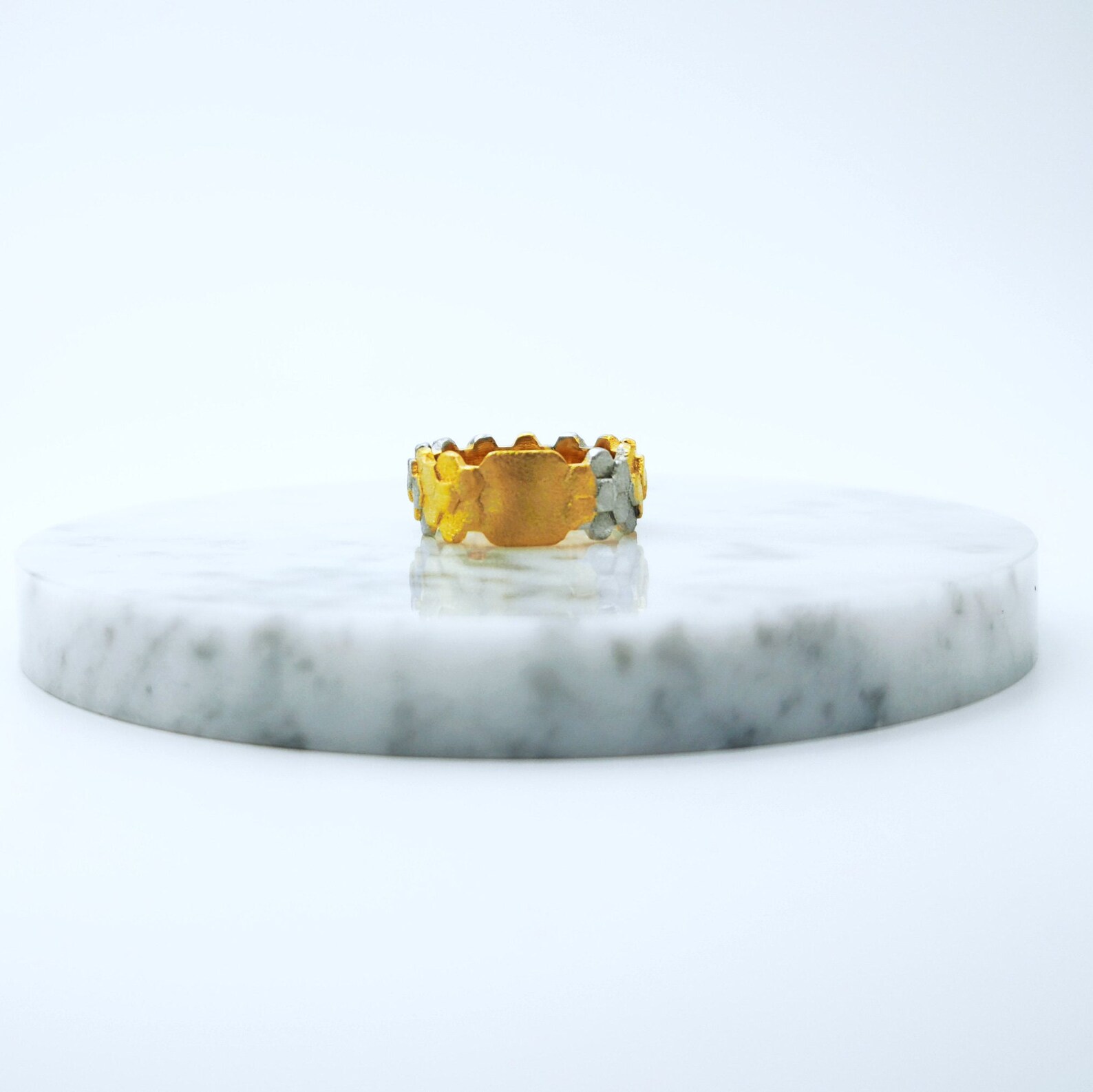 Hexagon Path Ring - Etsy