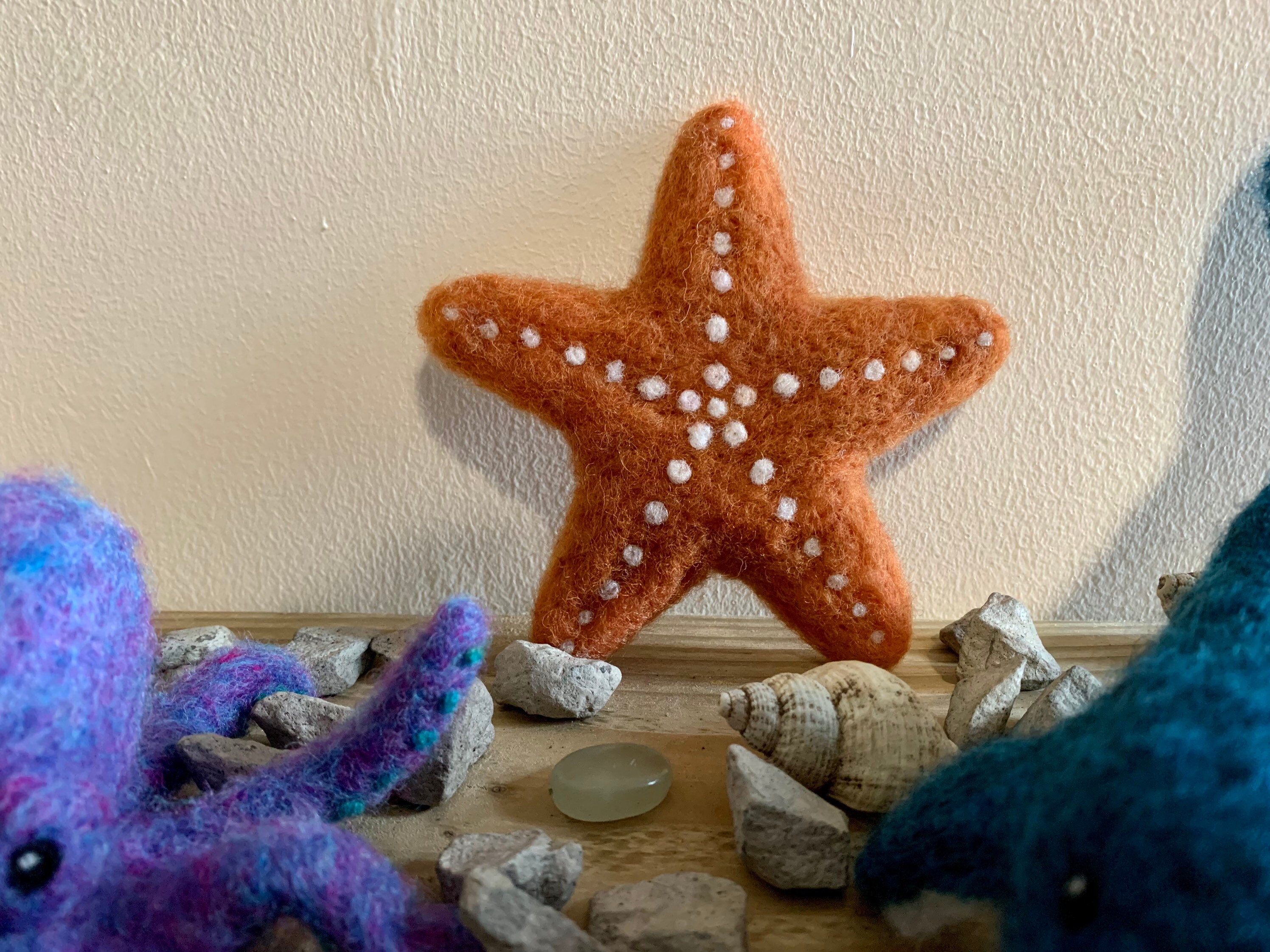 Needle Felted Sea Creatures Octopus, Humpback Whale and Starfish. - Etsy