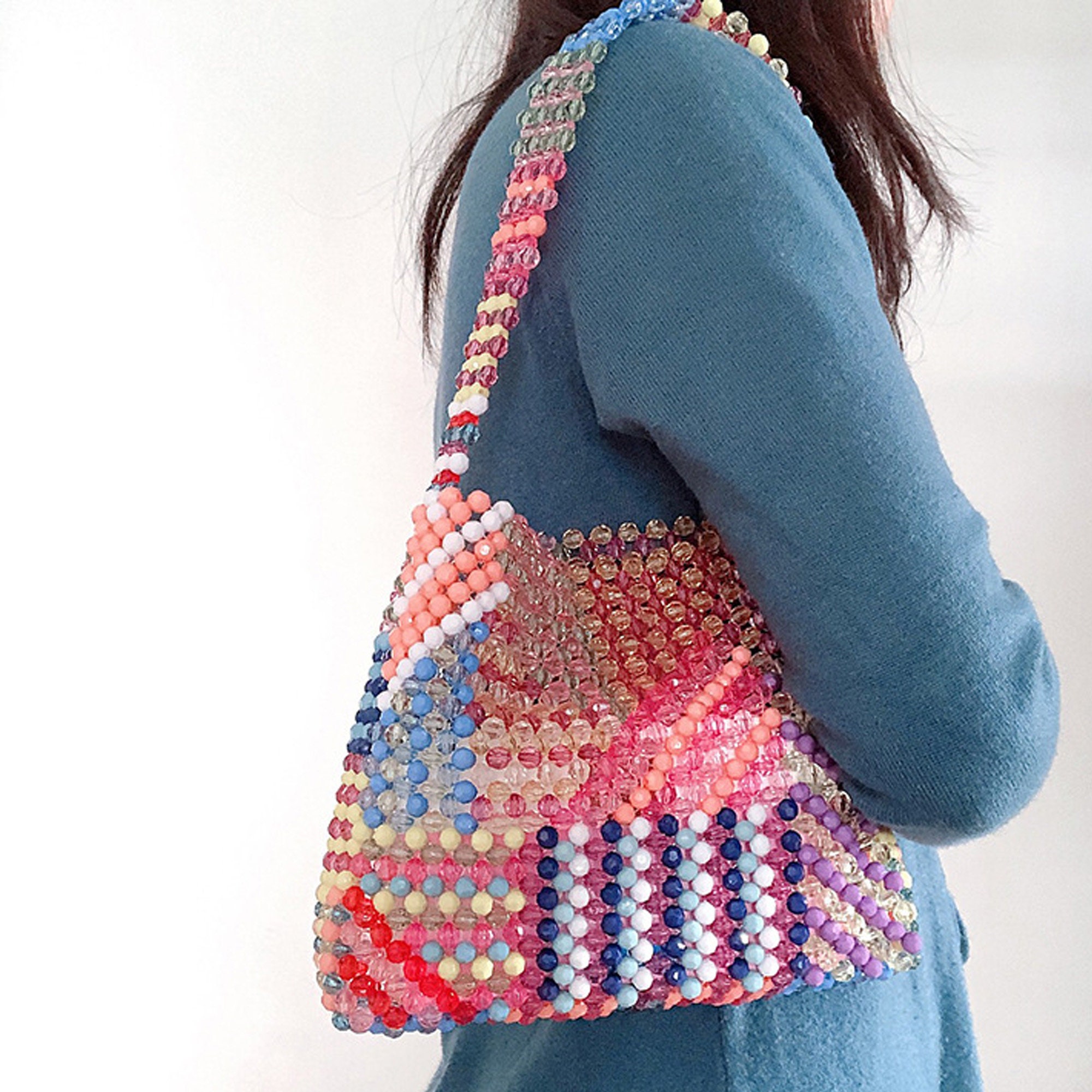 Colorful Beaded Shoulder Bag - Etsy
