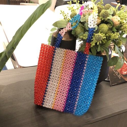 Colorful Beaded Shoulder Bag | Etsy