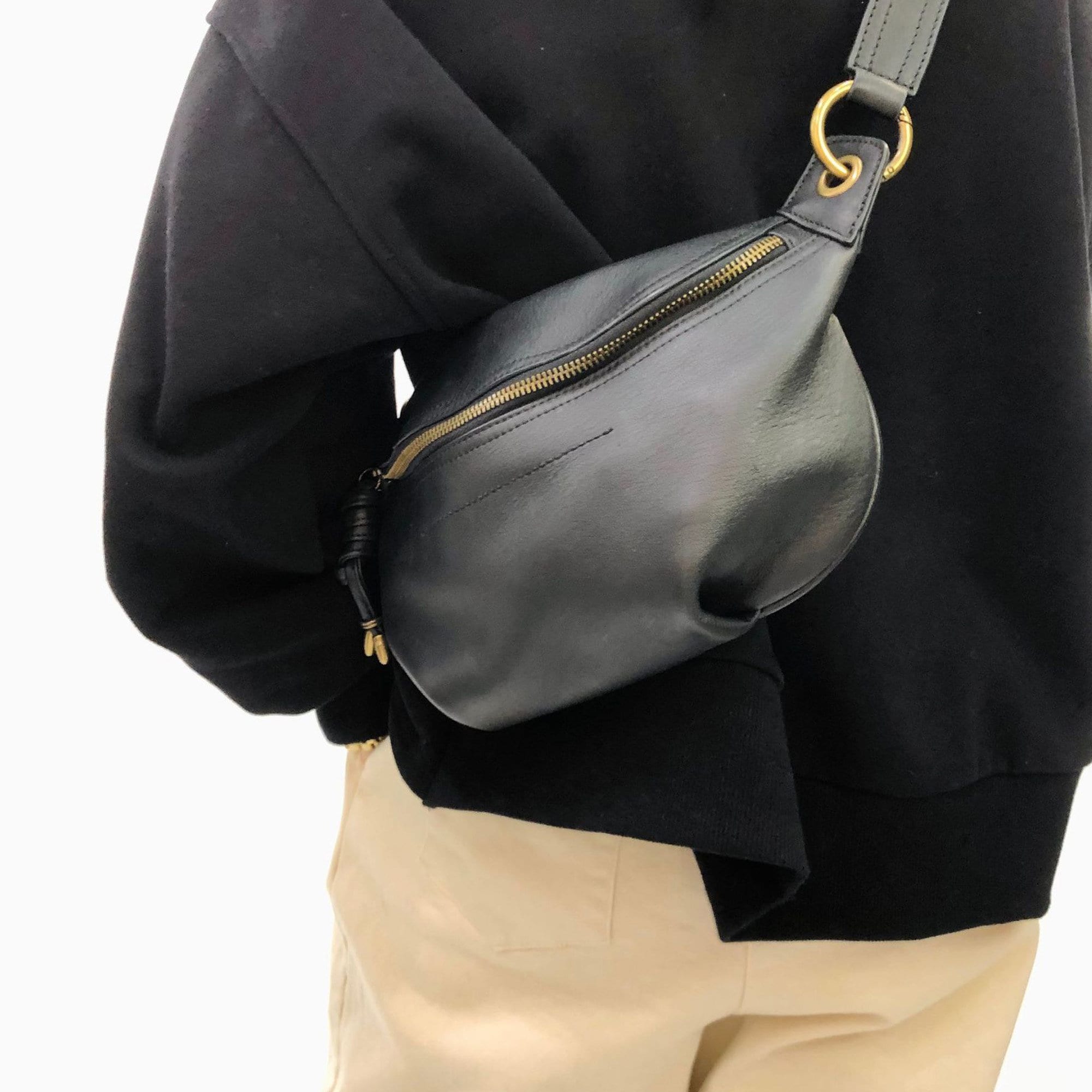 Genuine Leather Black Sling Bag for Women Cross Body Women - Etsy