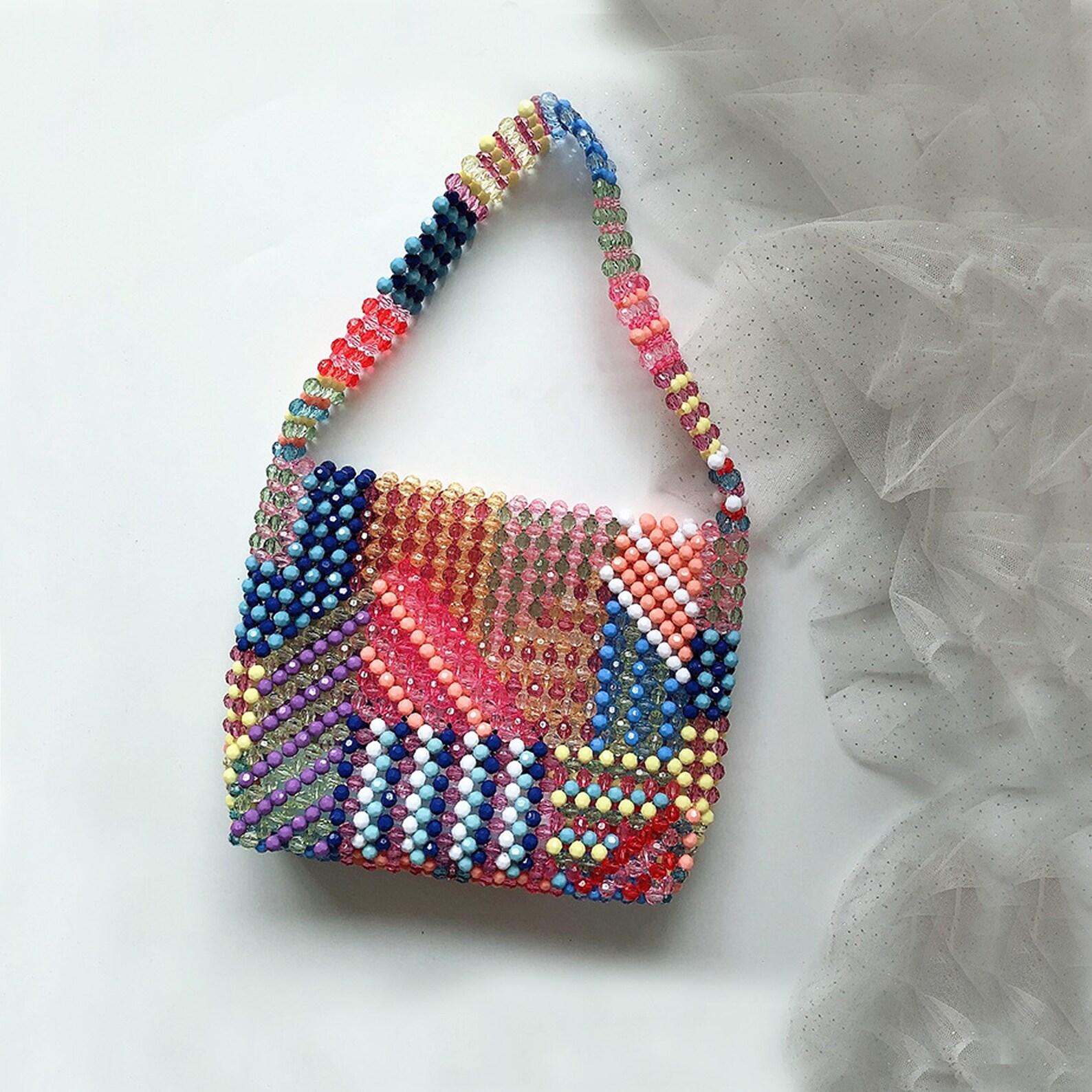 Colorful Beaded Shoulder Bag - Etsy