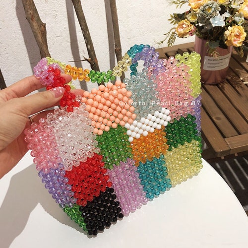 Colorful Beaded Shoulder Bag - Etsy