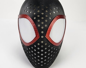 Mask Faceshell Miles Morales Spiderman Into Spiderverse - Etsy