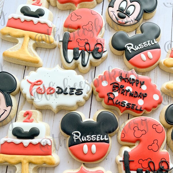 Mickey Mouse Cookies - Etsy