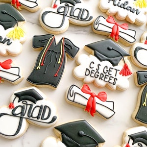 Graduation Cookies 1 Dozen High School Graduation College Graduation ...