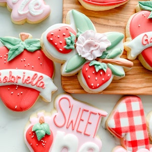 2 Dozen (24 Cookies) Customizable Berry First Birthday | Sweet One ...