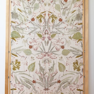 Hand Printed Eri Silk Fabric Panel: Natural Leaf & Flower Eco Print - Etsy