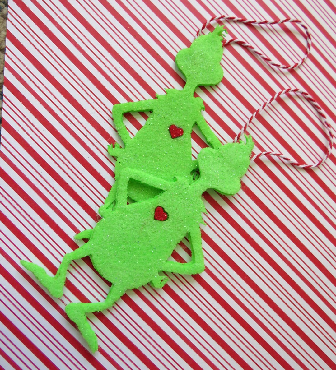 Grinch Heart Ornament - Etsy Grinch Heart Ornament - Etsy