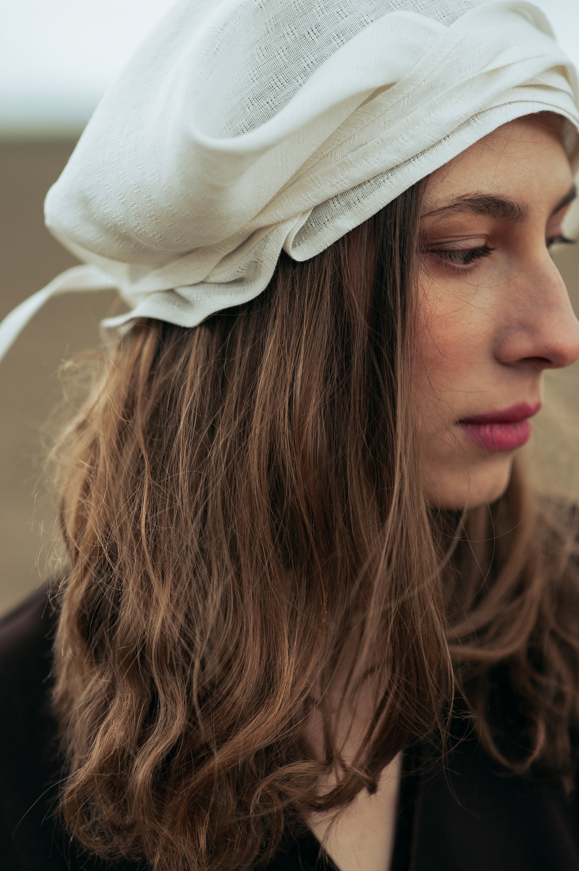 Linen kerchief white kerchief natural kechief ecological | Etsy