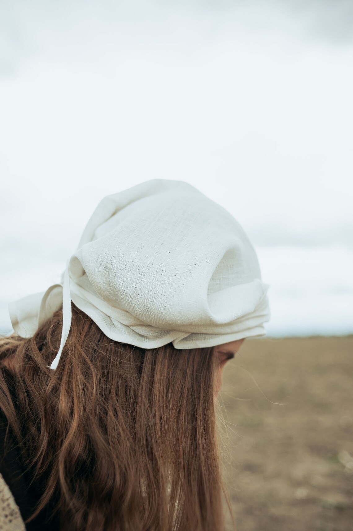 Linen kerchief white kerchief natural kechief ecological | Etsy