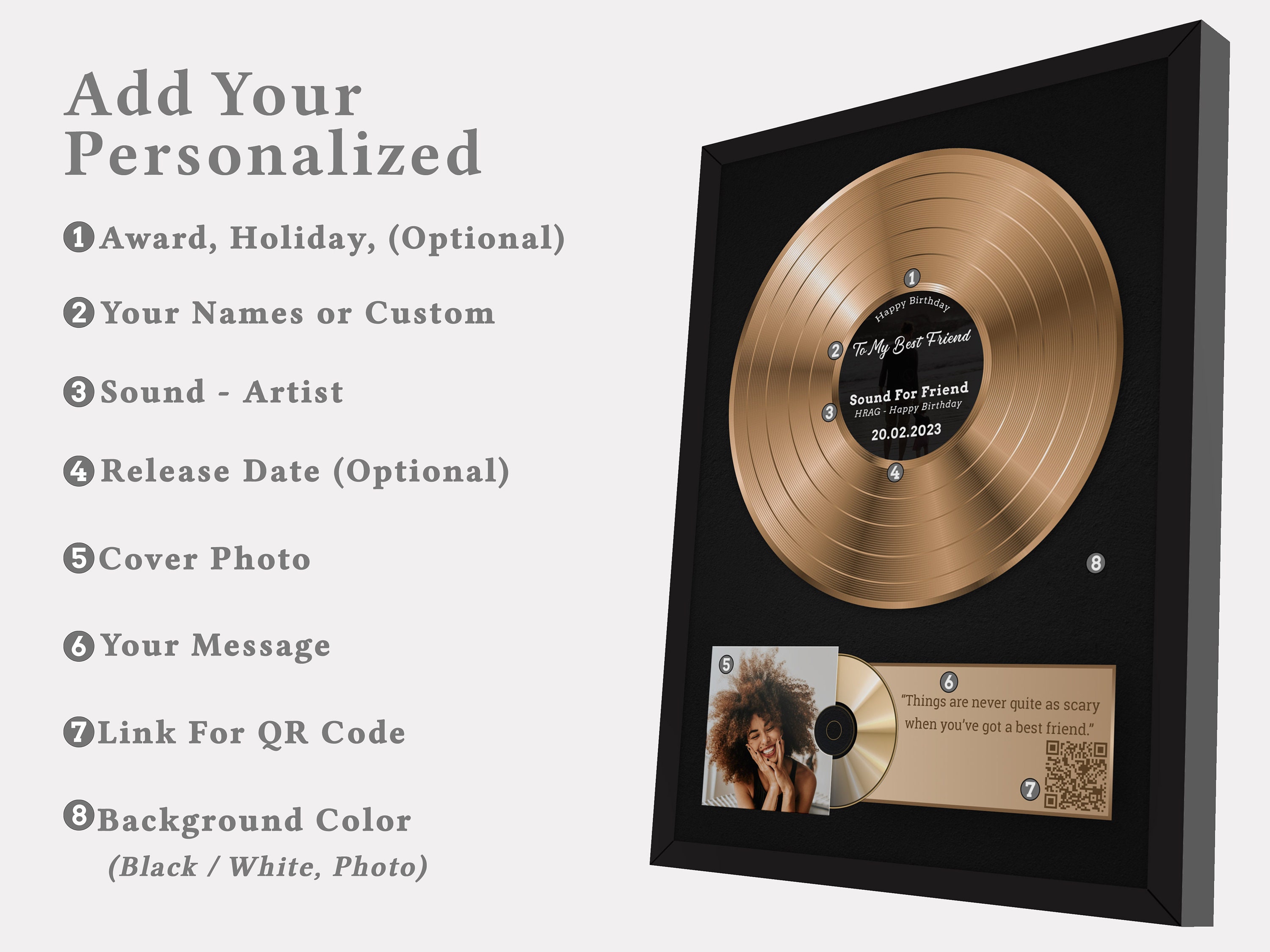 Personalized Plaque, Record Plaque, Custom Vinyl Record, Vinyl Record ...