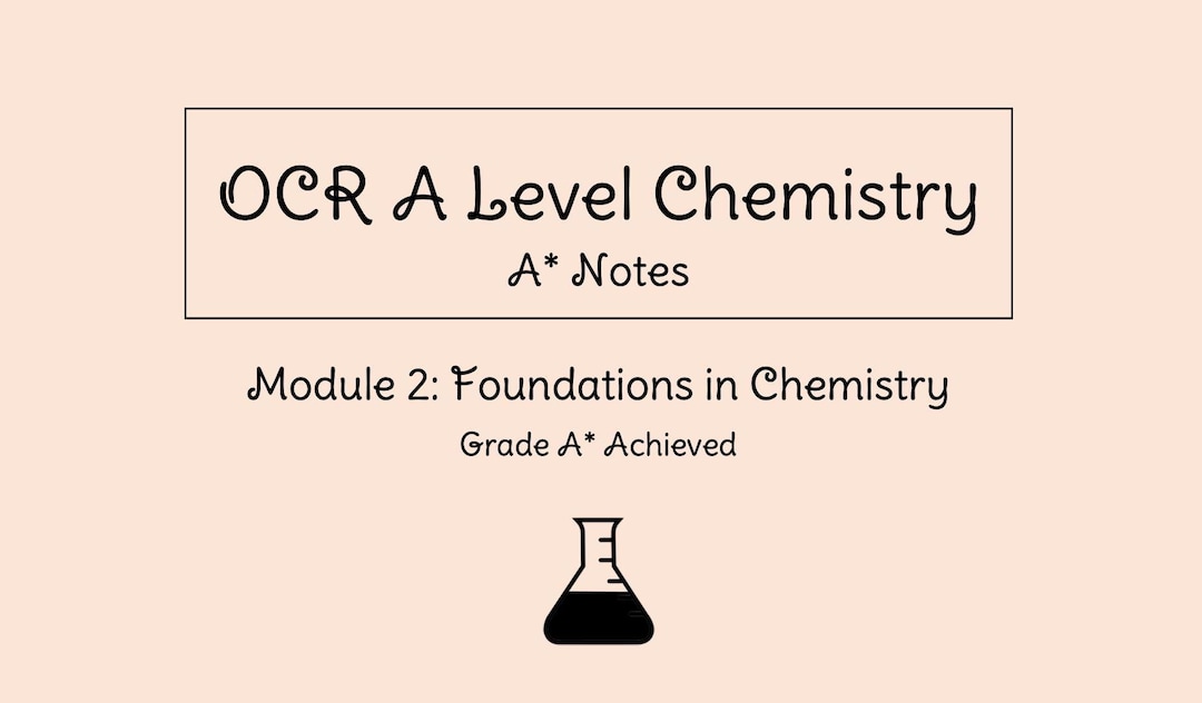 OCR A A Level Chemistry Notes: Module 2 - Etsy