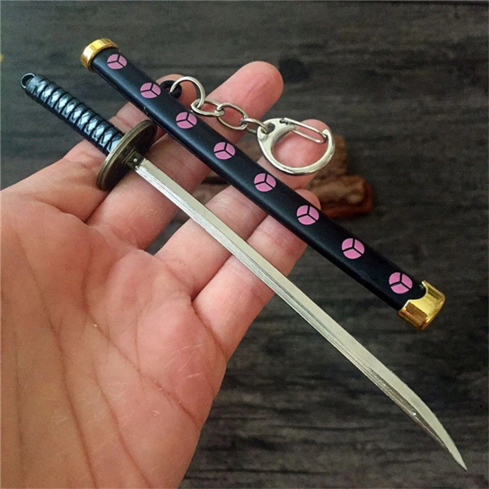 Seven Color ONE PIECE Zoro Swords Keychain - Etsy