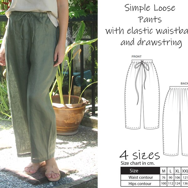 Capri Pants Pattern - Etsy