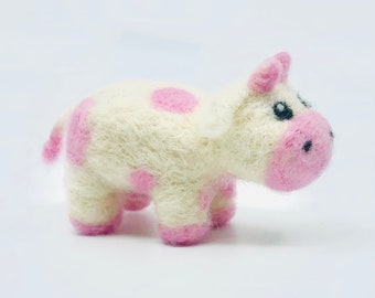 Needle Felted Cow | Etsy