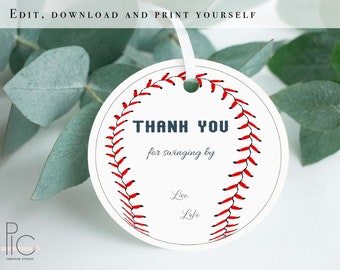Thank You Baseball Tag - Etsy