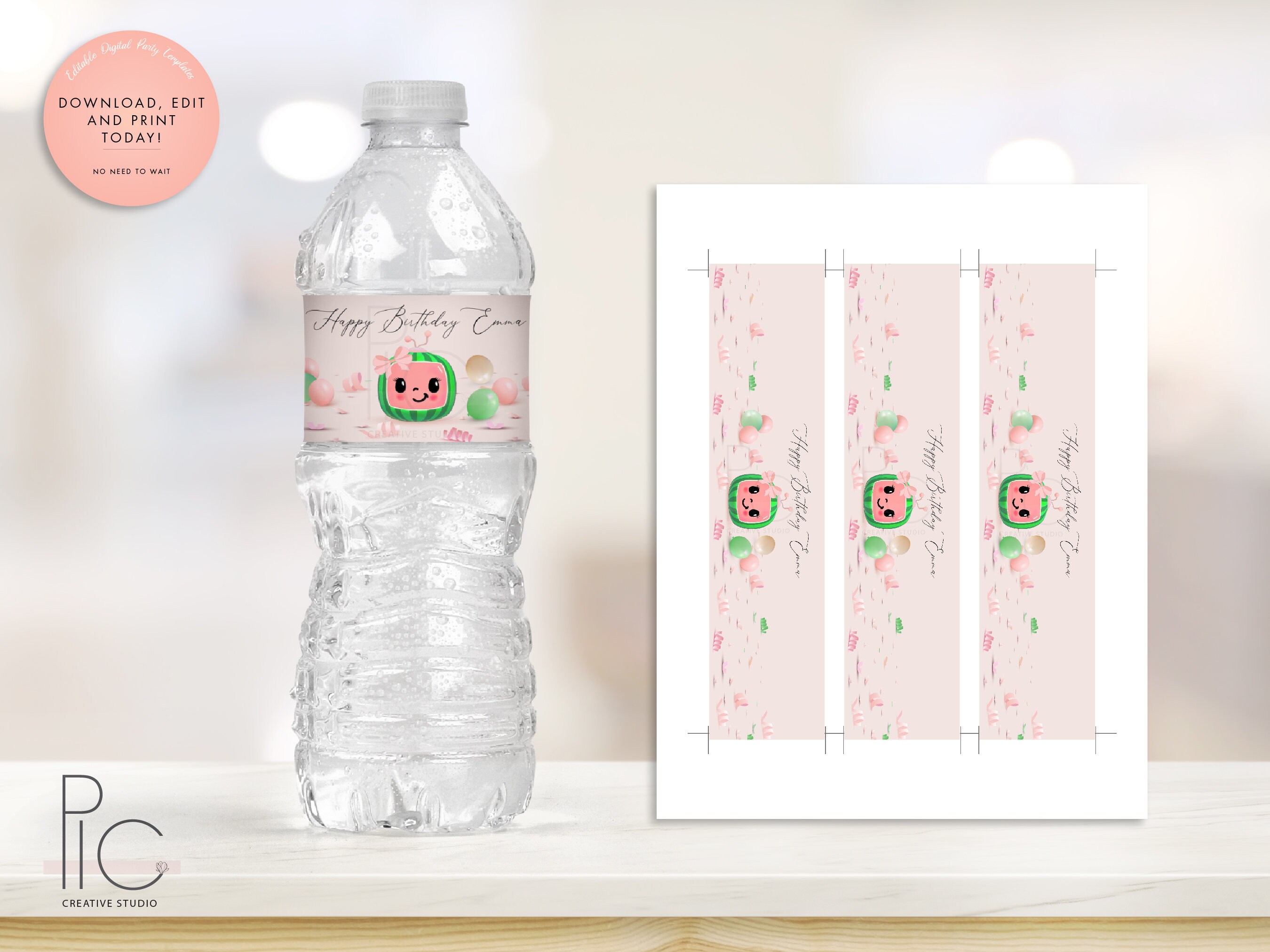 Cocomelon Water Bottle Label Cocomelon Birthday Party Labels | Etsy