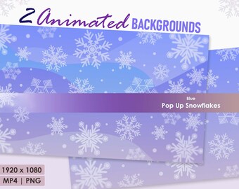 2 Animated Winter Snowflake Backgrounds, Christmas Backgrounds, Zoom ...