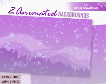 2 Animated Winter Snowflake Backgrounds, Christmas Backgrounds, Zoom ...