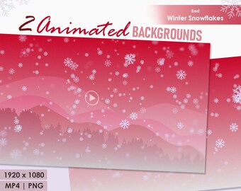 2 Animated Winter Snowflake Backgrounds, Christmas Backgrounds, Zoom ...