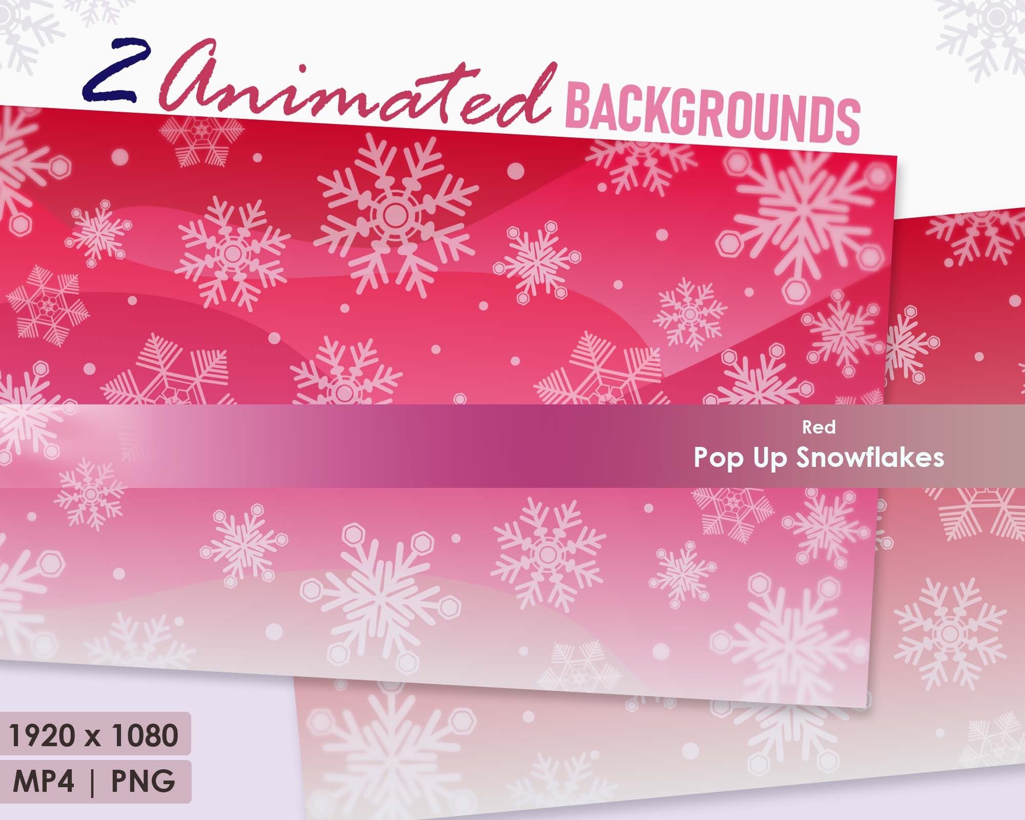 2 Animated Winter Pop-up Snowflake Backgrounds, Christmas Backgrounds ...