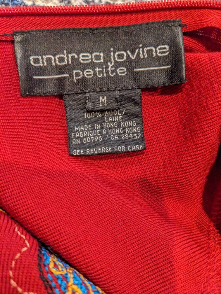 Andrea Jovine Embroidered 100% Wool Sweater - Etsy