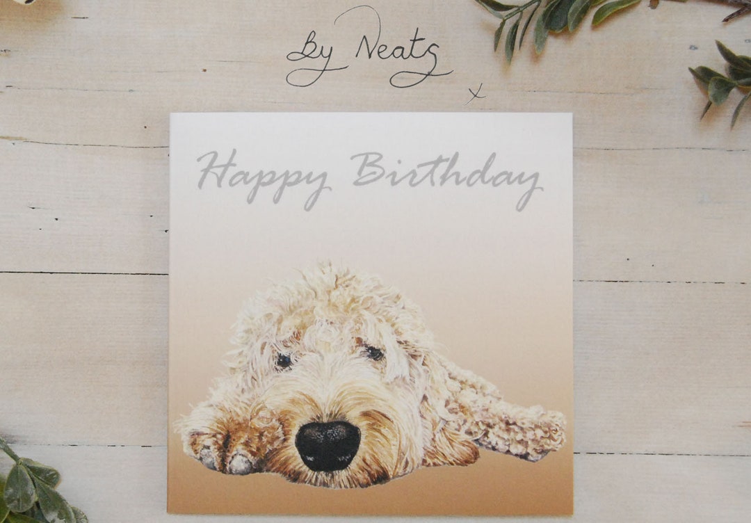 Cockapoo Birthday Card Gorgeous Cockapoo Happy Birthday Card - Etsy