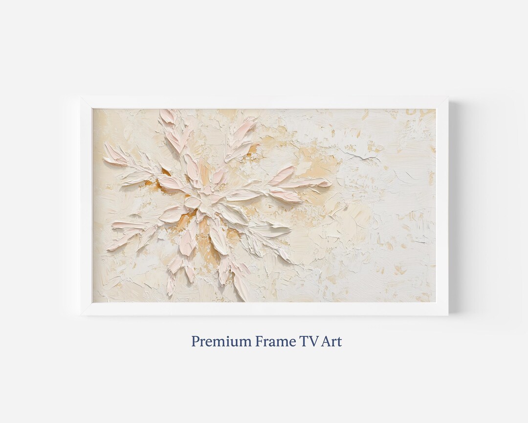 Rustic Snowflake Frame TV Art, Cozy Farmhouse Wall Decor, Neutral ...