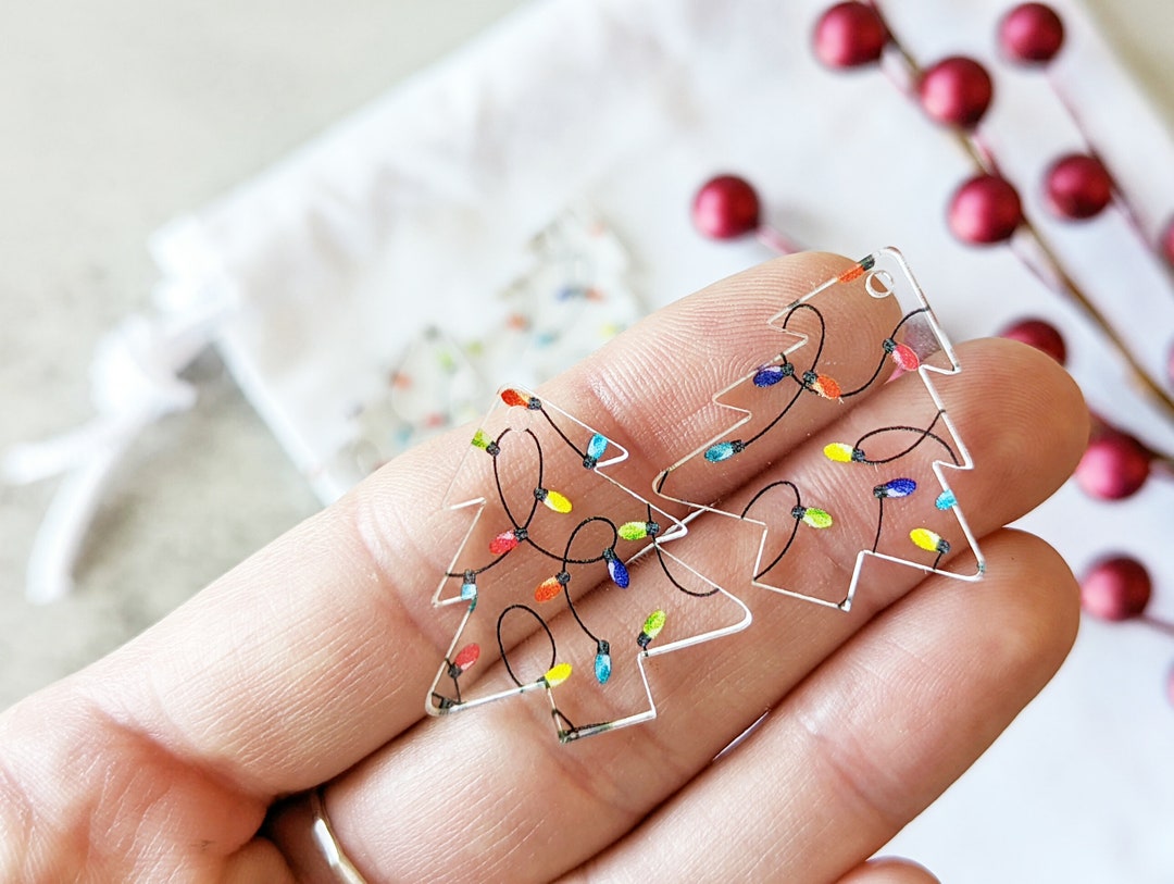 Micro Christmas Tree Earrings, Christmas Tree Light Earring Supplies ...