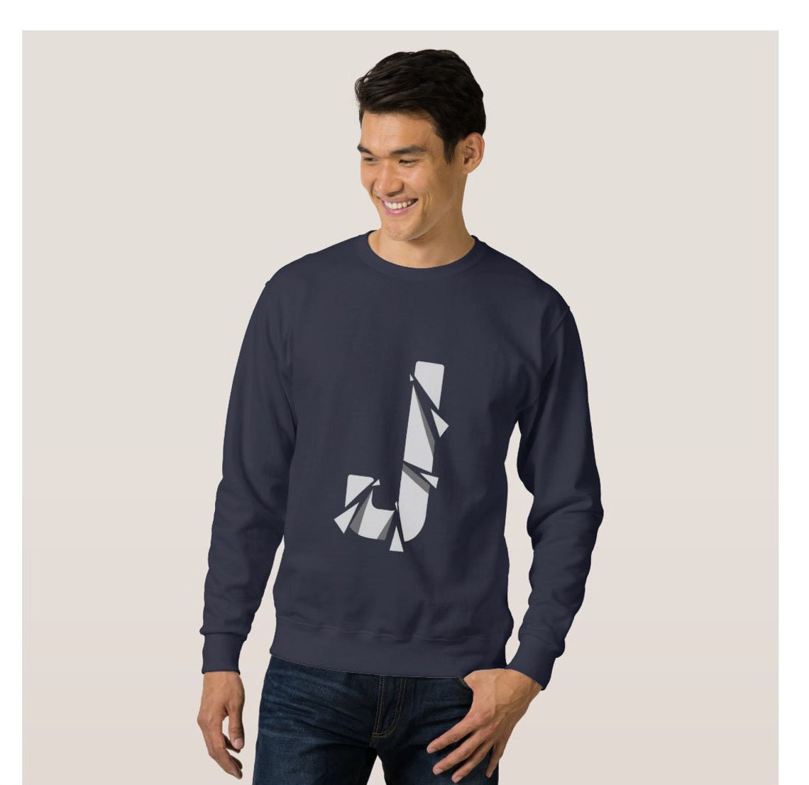 Simple Design of J Mens Logo Long-sleeved T-shirt - Etsy Hong Kong