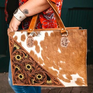 Sunflower Leather Western Handbag - Etsy