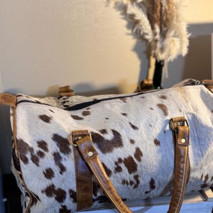 Cowhide Duffle- Exact Bag in Main Photos Available - Etsy