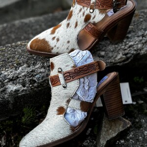 Cowhide Mules Size 8, and 9 (exact Prints) - Etsy