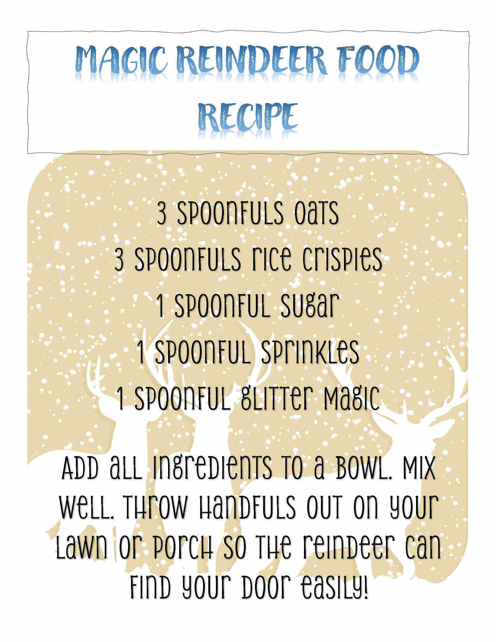 Magic Reindeer Food Recipe - Etsy