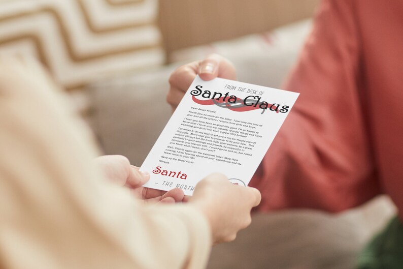 Response Letter From Santa - Etsy