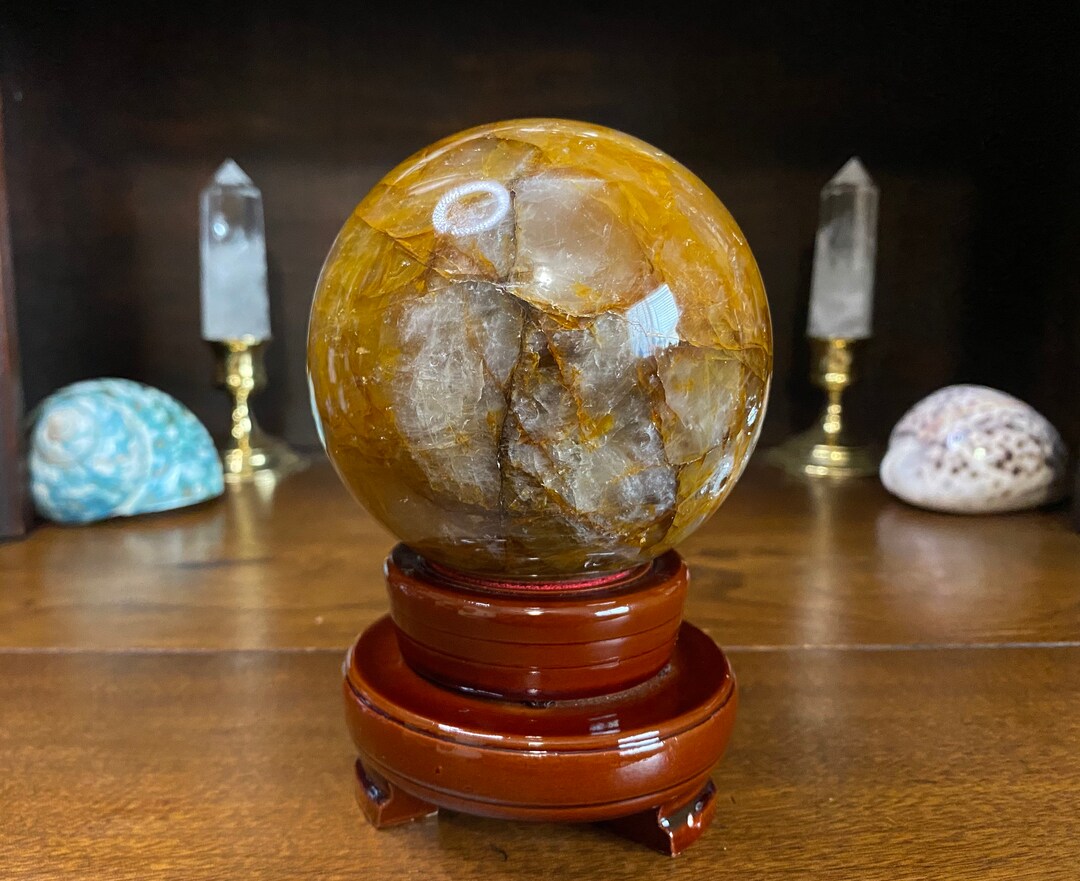 Golden Healer Quartz Sphere A - Etsy
