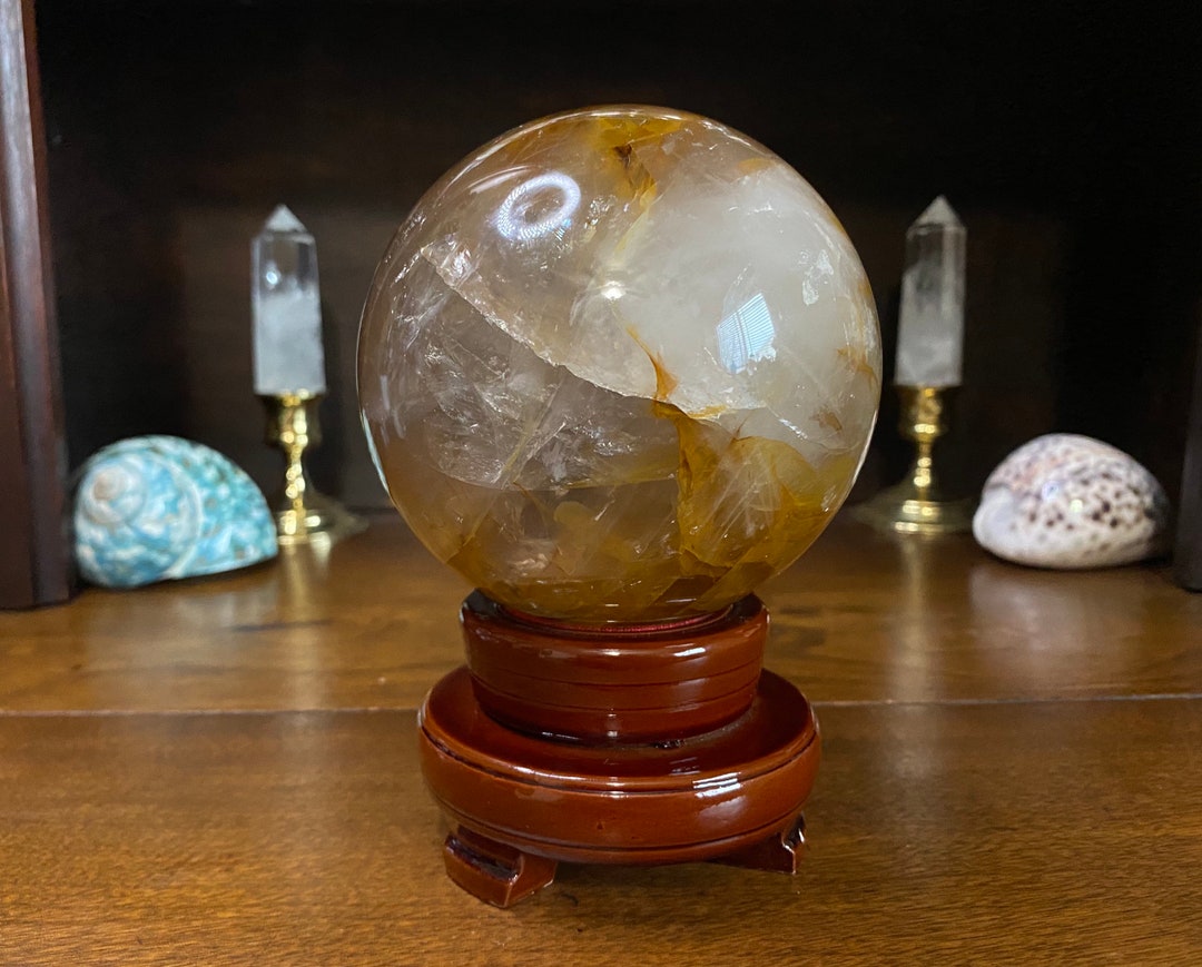 Golden Healer Quartz Sphere B - Etsy