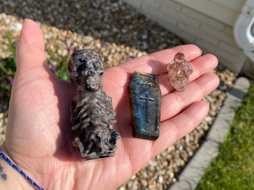 Halloween Crystal Lot E - Skeleton, Coffin & Skull - Etsy