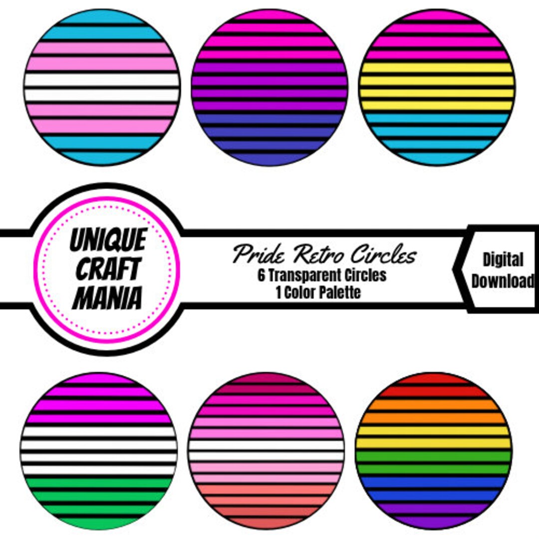 Retro Circle, LGBTQ, Rainbow, Pride, Circle Design, Retro Colors ...