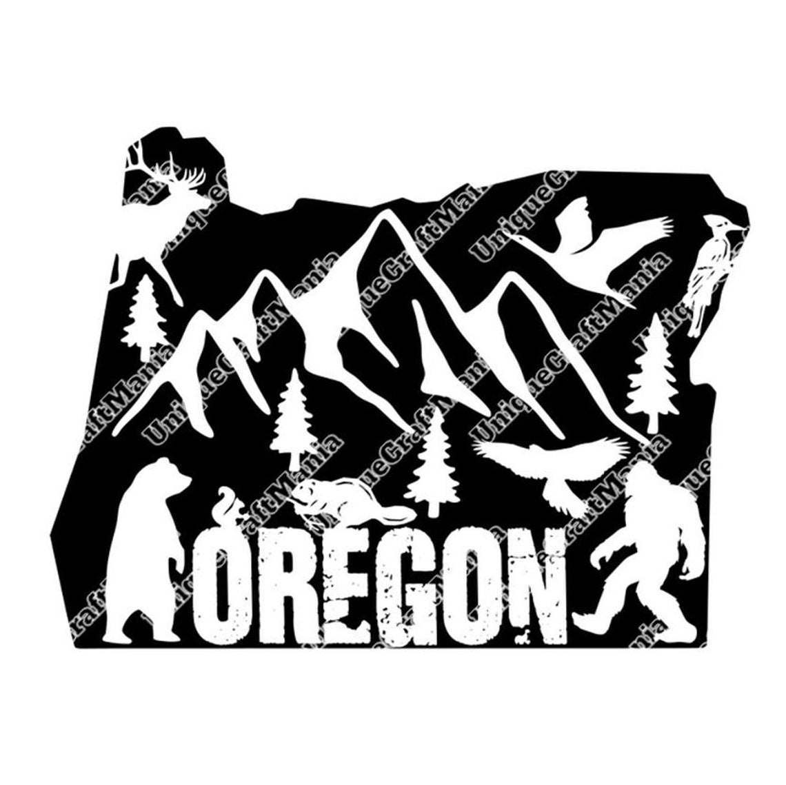 Oregon Oregon State Bigfoot Pacific North West United - Etsy
