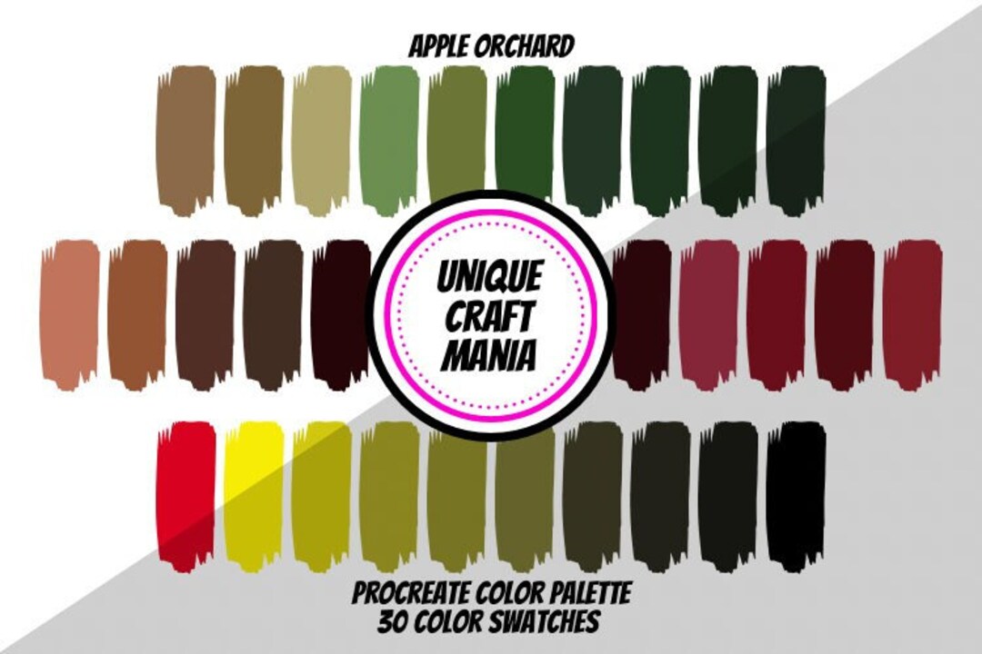 Procreate Color Palette, Apple Orchard, Apple Palette, Color Swatches ...