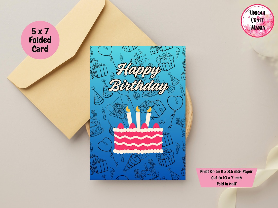 Happy Birthday, Happy Birthday Card, Birthday Gift, Birthday Card ...