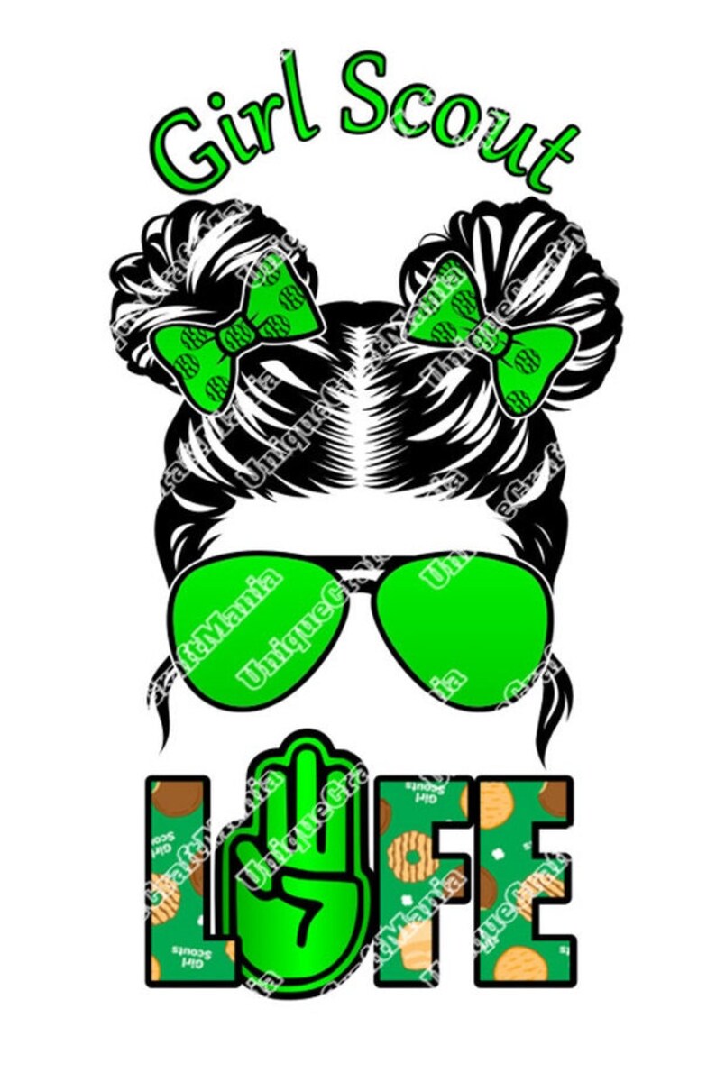 Girl Scout Mom And Life Matching Set Girl Scout Messy Hair Etsy