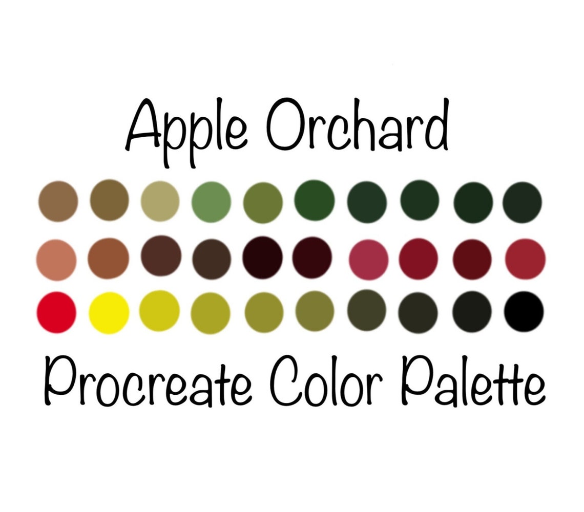Procreate Color Palette Apple Orchard Apple Palette Color | Etsy