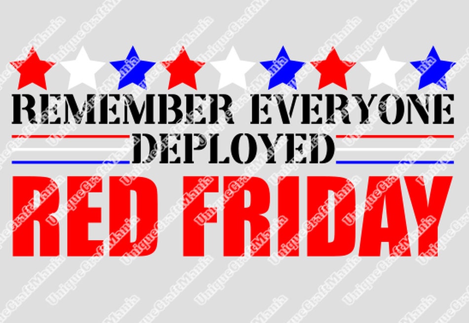 We Wear Red Bundle Red Friday Support Our Troops Until They - Etsy